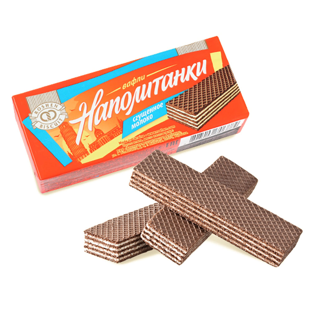 Вафли «Наполитанки» сгущенное молоко » FOOD4Trading - оптовая продажа ...